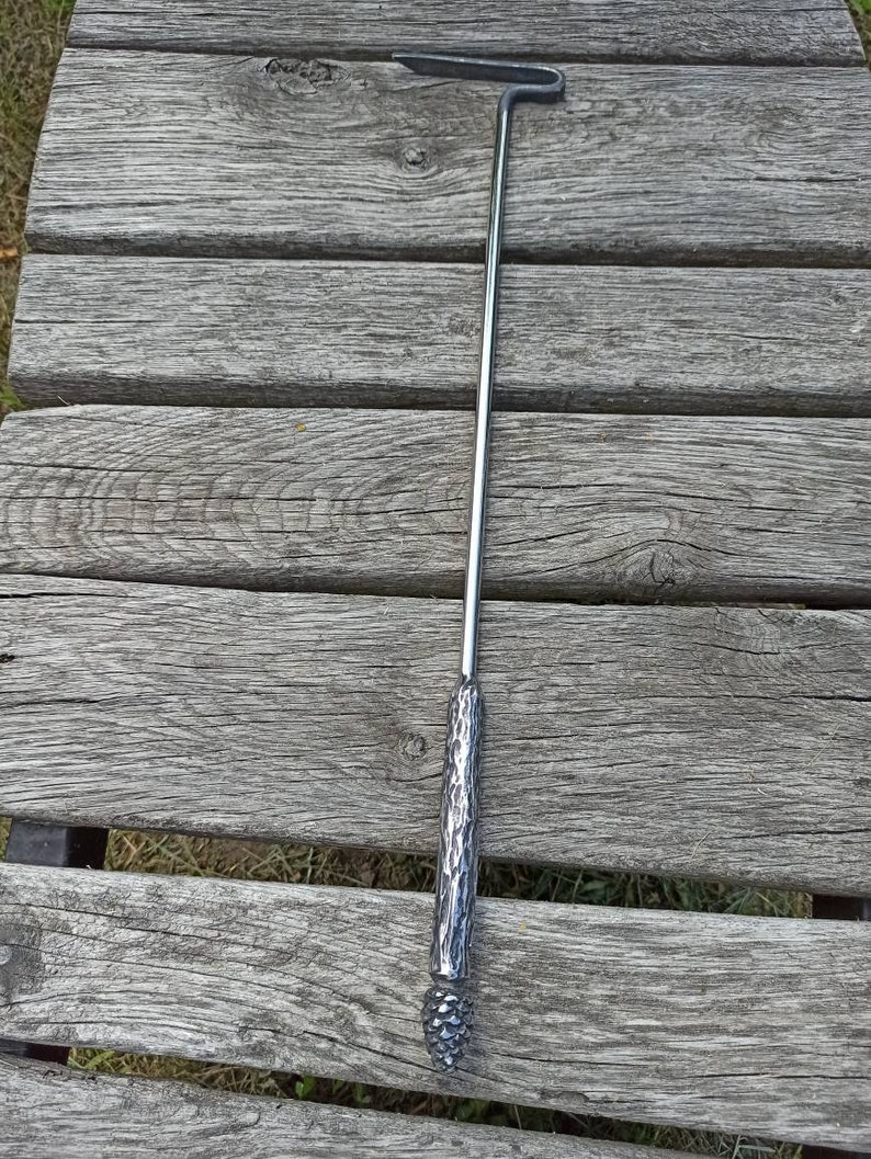 Pine Cone Hand Forged Fire Poker for Grill, Fireplace, BBQ, Fire Pit ...