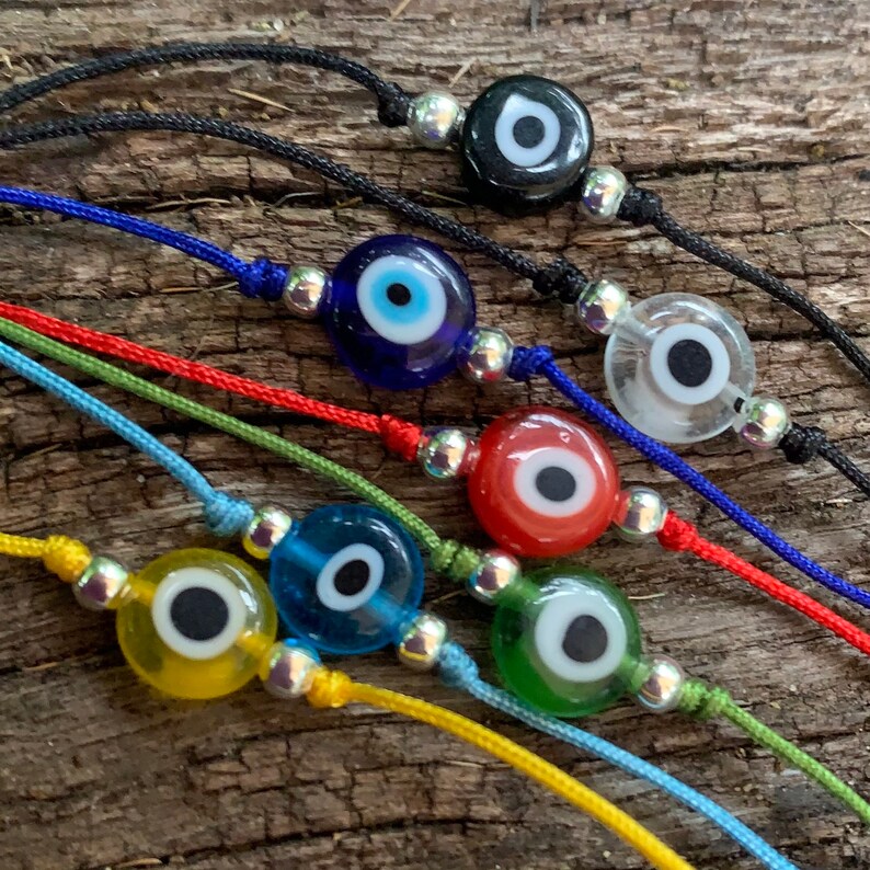 Black EVIL EYE Adjustable Anklet Protection, Power and Influence ...