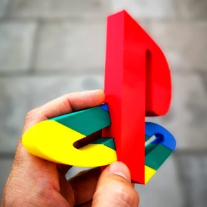 Sony Playstation Logo 7" Shelf Display - Retro Video Games PS1 Logo - Etsy