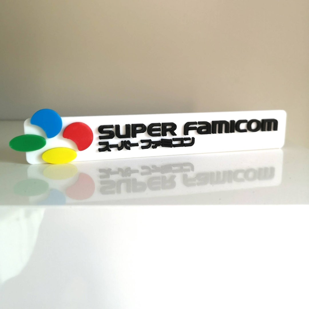 Super Famicom Logo Fridge Magnet/shelf Display - Retro 80s Video Games ...