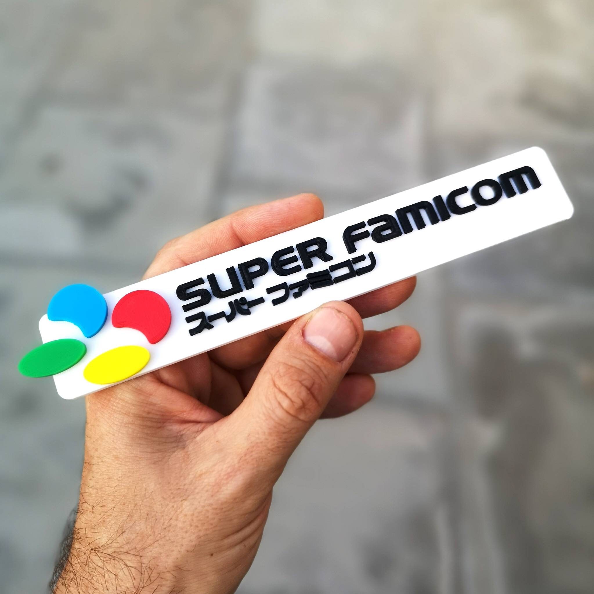 Super Famicom Logo Fridge Magnet/shelf Display - Retro 80s Video Games ...
