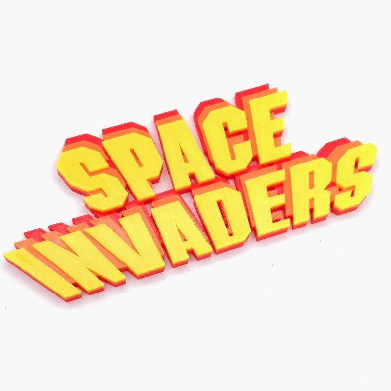 Space Invaders Magnetic Shelf Display Classic Video Games | Etsy UK