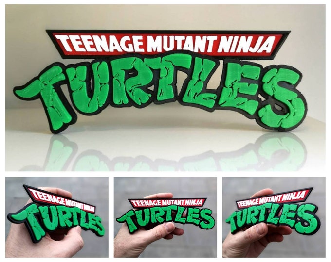 Teenage Mutant Ninja Turtles 3D Shelf Sign / Fridge Magnet Retro 80s ...