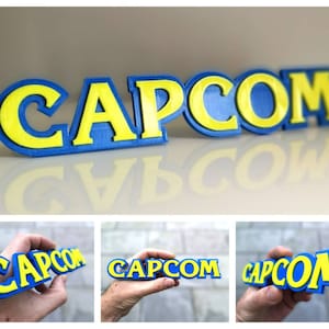 Capcom Fridge Magnet / Shelf Display - Classic Video Games Logo - Etsy