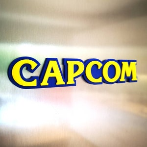 Capcom Fridge Magnet / Shelf Display - Classic Video Games Logo - Etsy