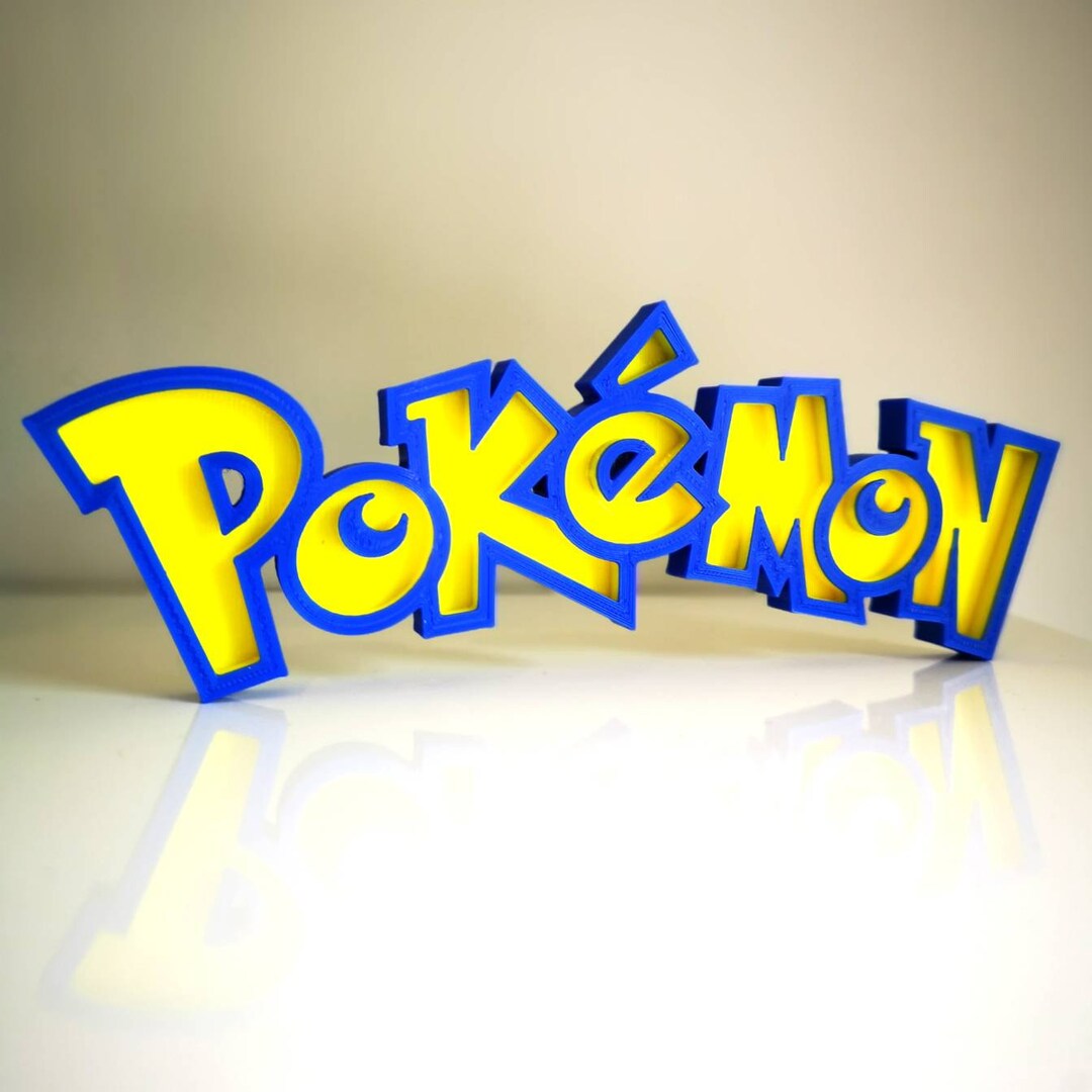3D Pokemon Inspired Magnetic Sign - Nintendo Game Logo - Perfect Gift ...