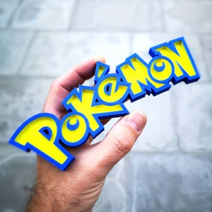 3D Pokemon Inspired Magnetic Sign - Nintendo Game Logo - Perfect Gift ...