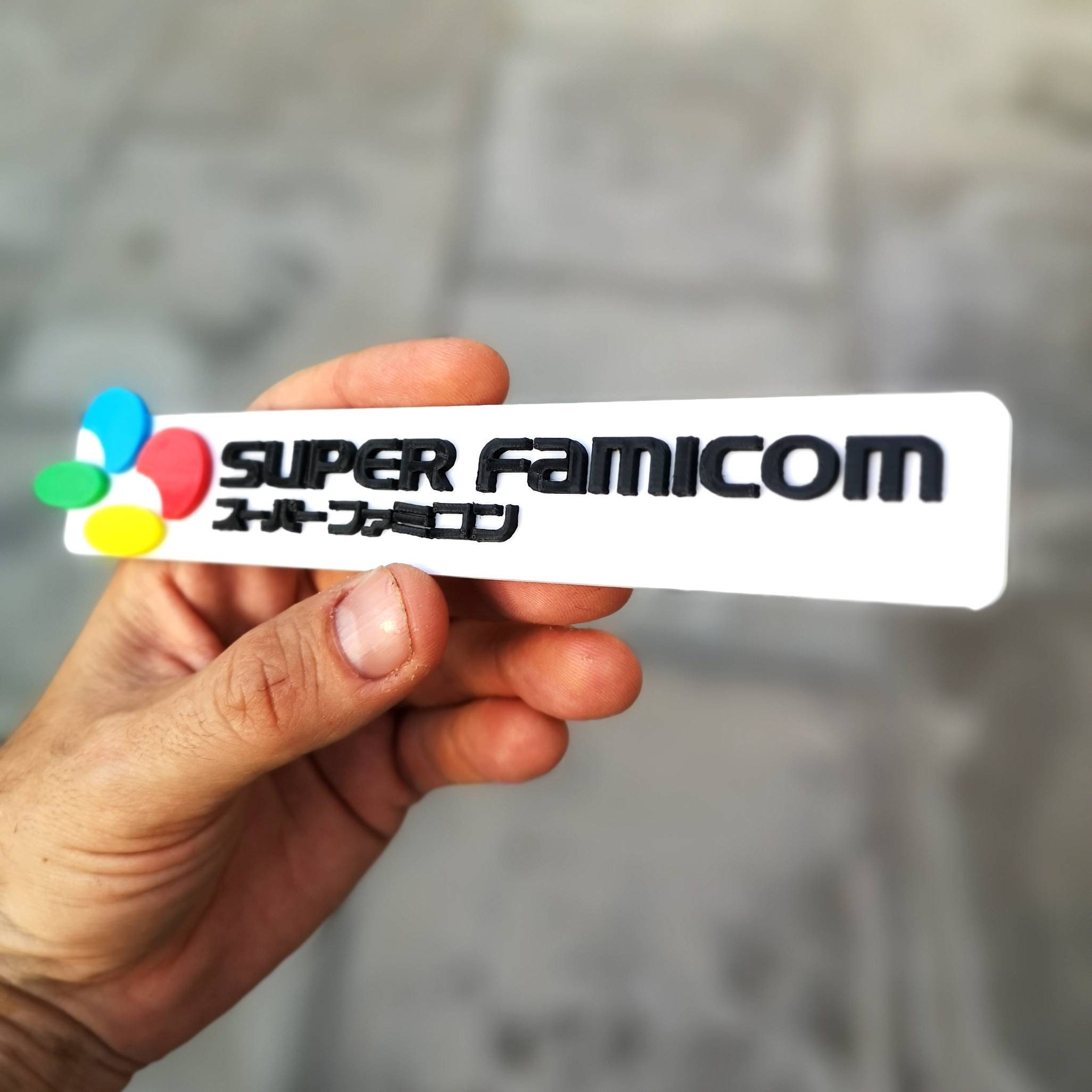 Super Famicom Logo Fridge Magnet/shelf Display - Retro 80s Video Games ...