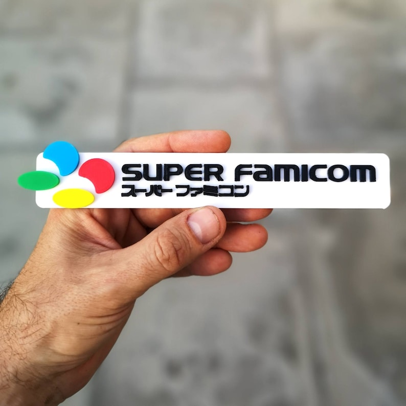 Super Famicom Logo Fridge Magnet/shelf Display - Retro 80s Video Games ...