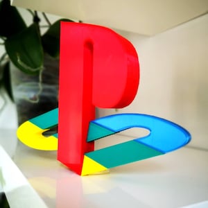 Sony Playstation Logo 7" Shelf Display - Retro Video Games PS1 Logo - Etsy