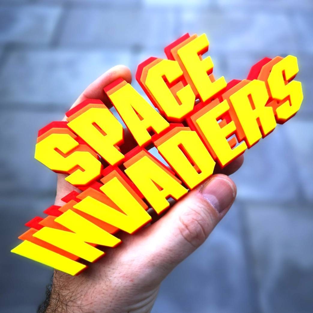 Space Invaders Magnetic Shelf Display Classic Video Games | Etsy UK