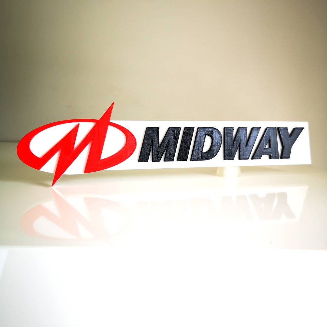 Midway Fridge Magnet / Shelf Display - Classic Video Games Logo - Etsy