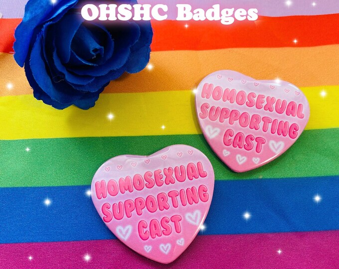 OHSHC Homosexual Supporting Cast Heart Badge Cosplay - Etsy