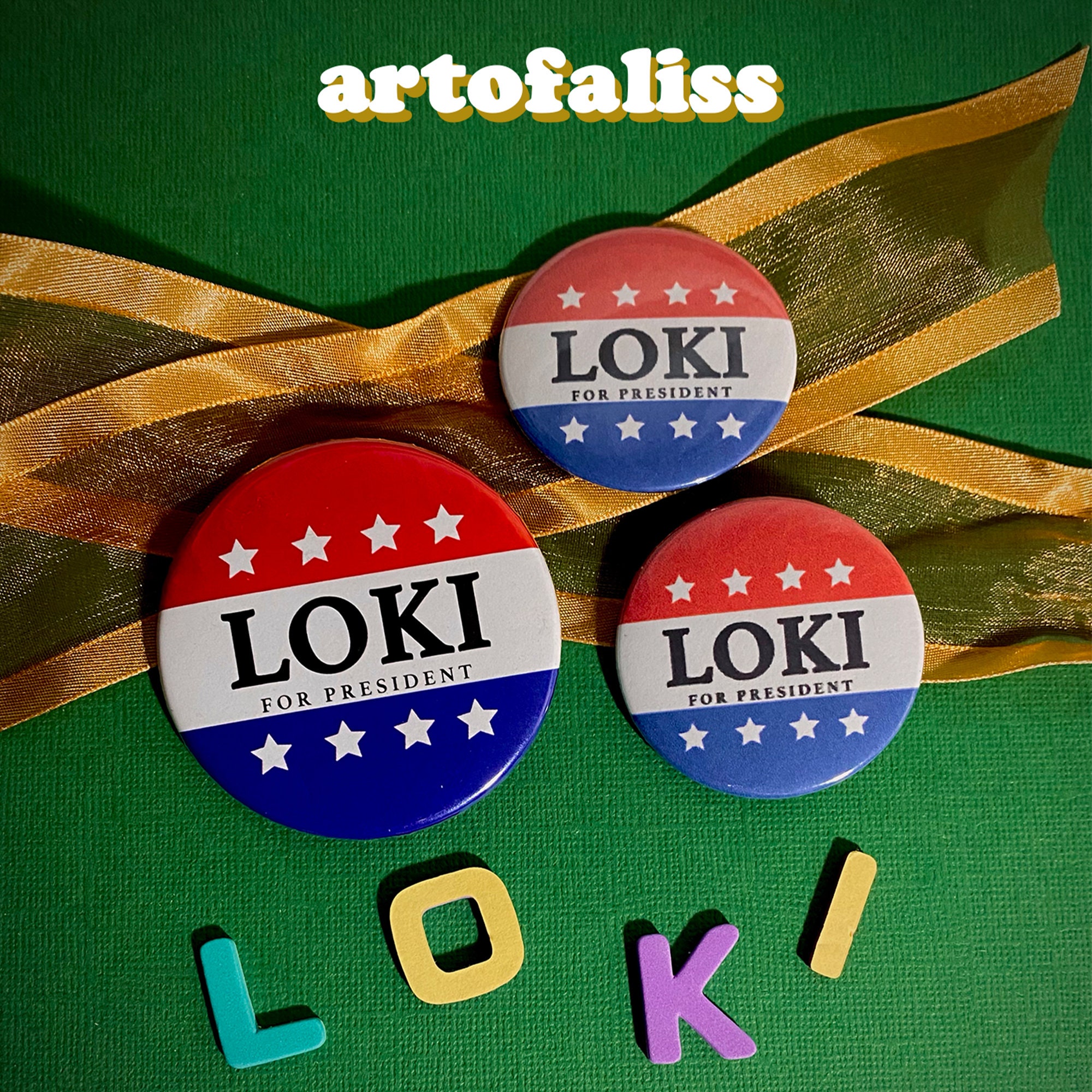 Loki for President Badges Vote for Loki Cosplay - Etsy Australia