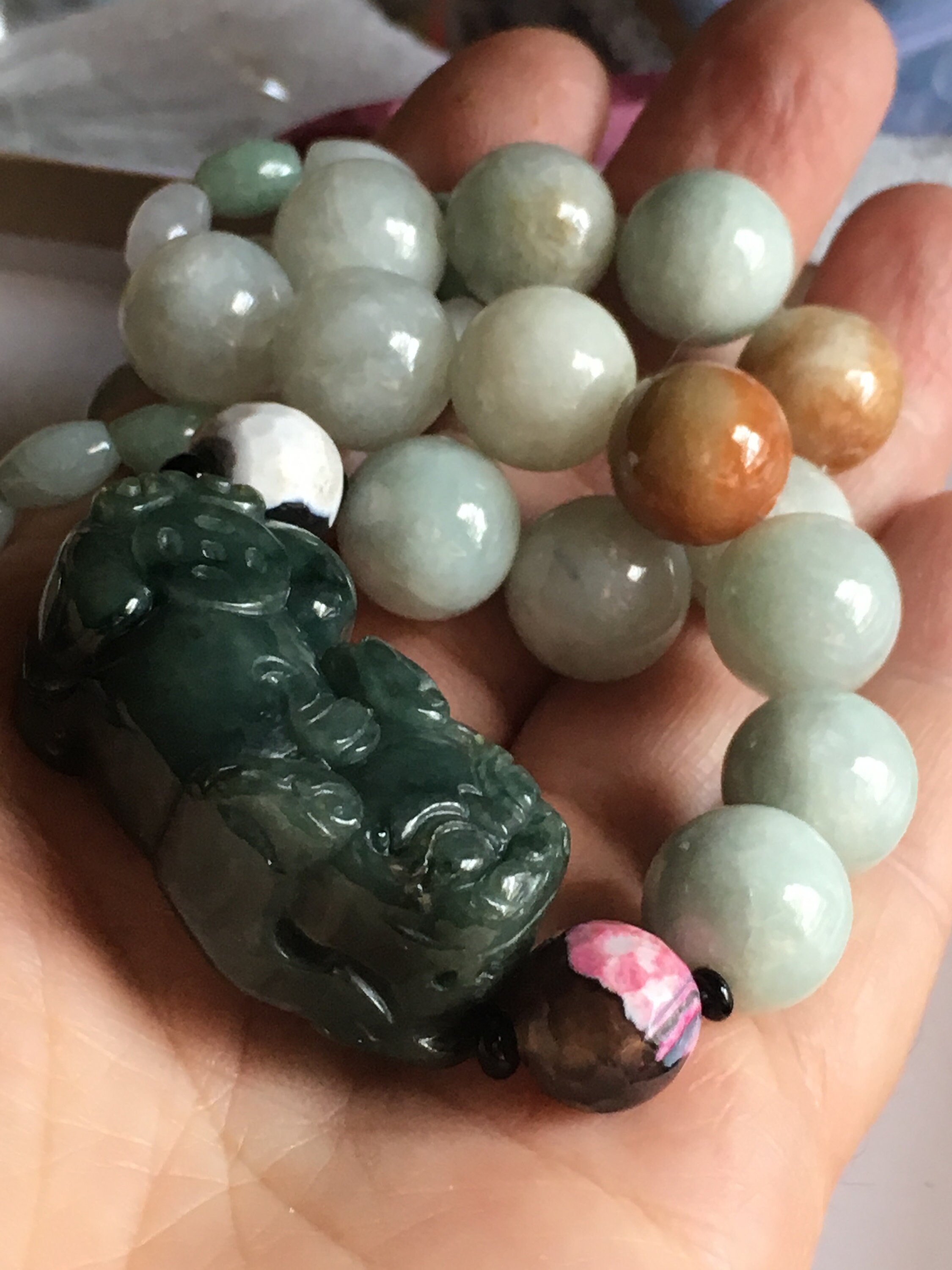Blue Pixiu Unusual Jade Jadeite Large Dark Blue-green Pi Xiu - Etsy