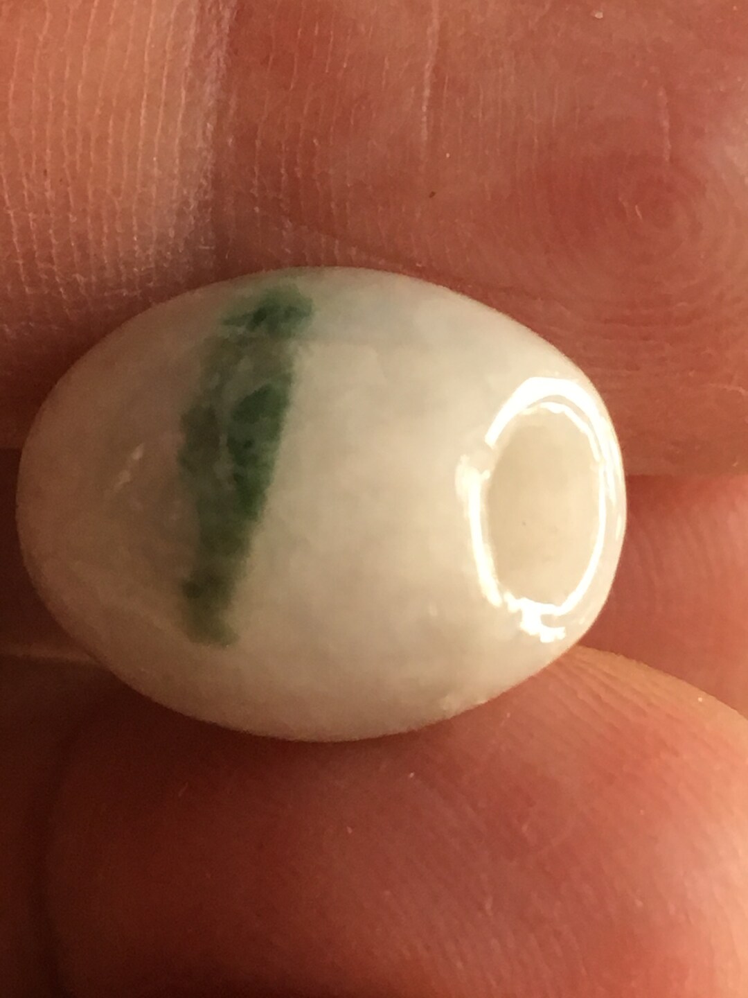 Moss in Snow Jade Donut Gemstone 13x15.75mm Certified 394 - Etsy