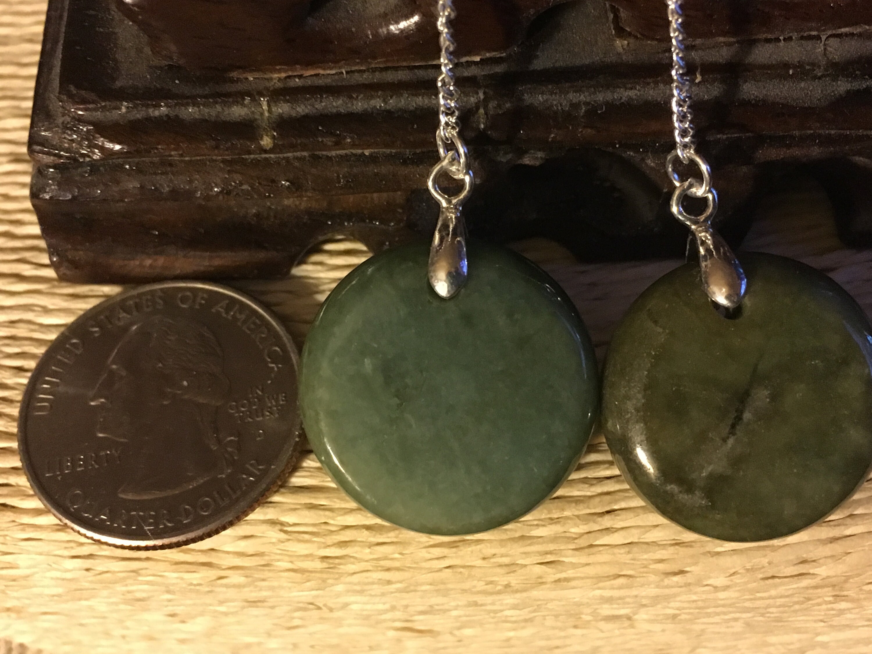 Solid Jadeite Discs Blue Green Jadeite Jade Dangle 22mm | Etsy