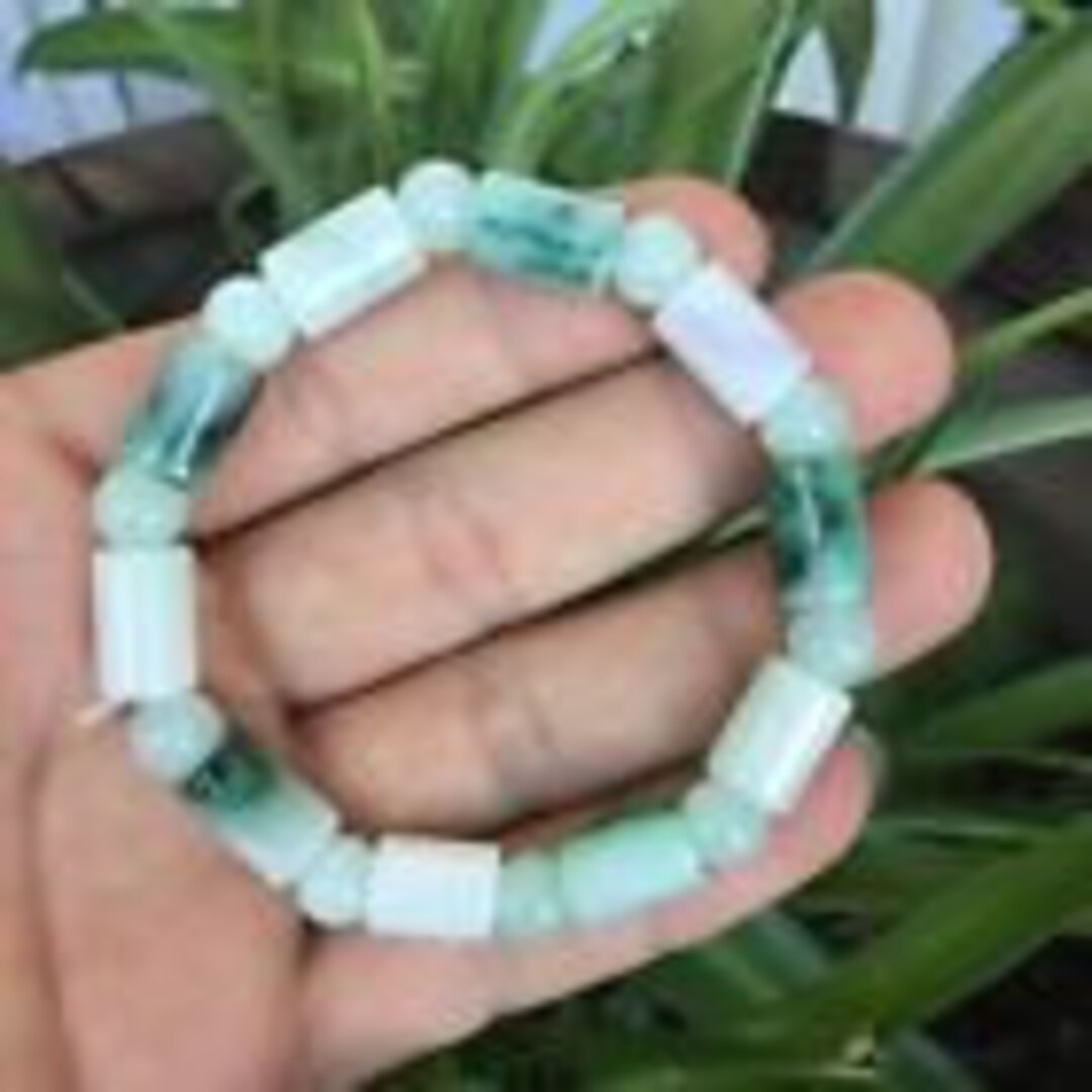 Moss in Snow Jade Jewelry Bracelet Jadeite Grade A OR Light Lavender ...
