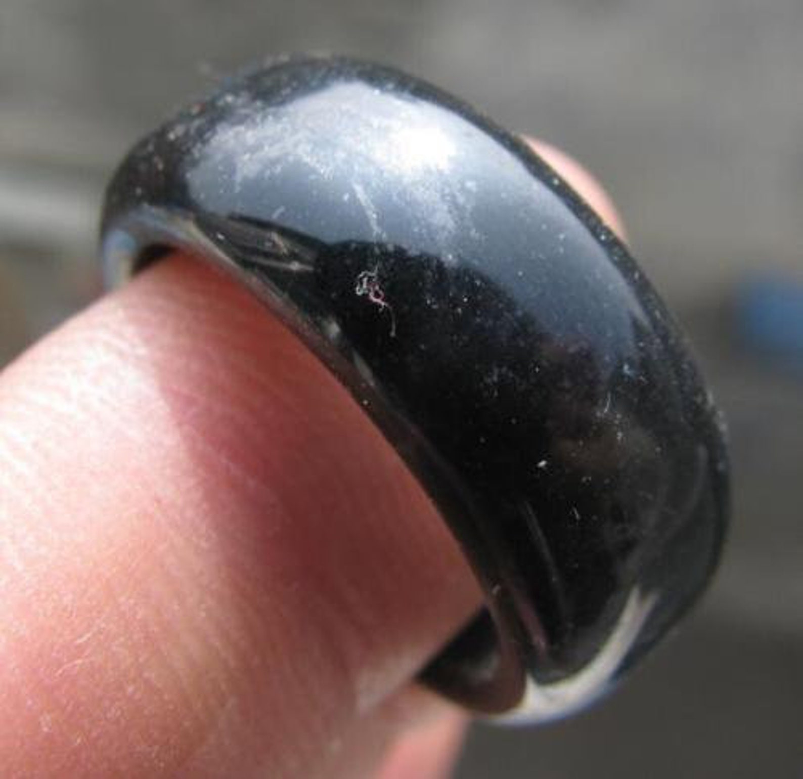 Anillo de jade negro en 2 tamaños opcionales: EE.UU. 6 EE.UU. - Etsy España