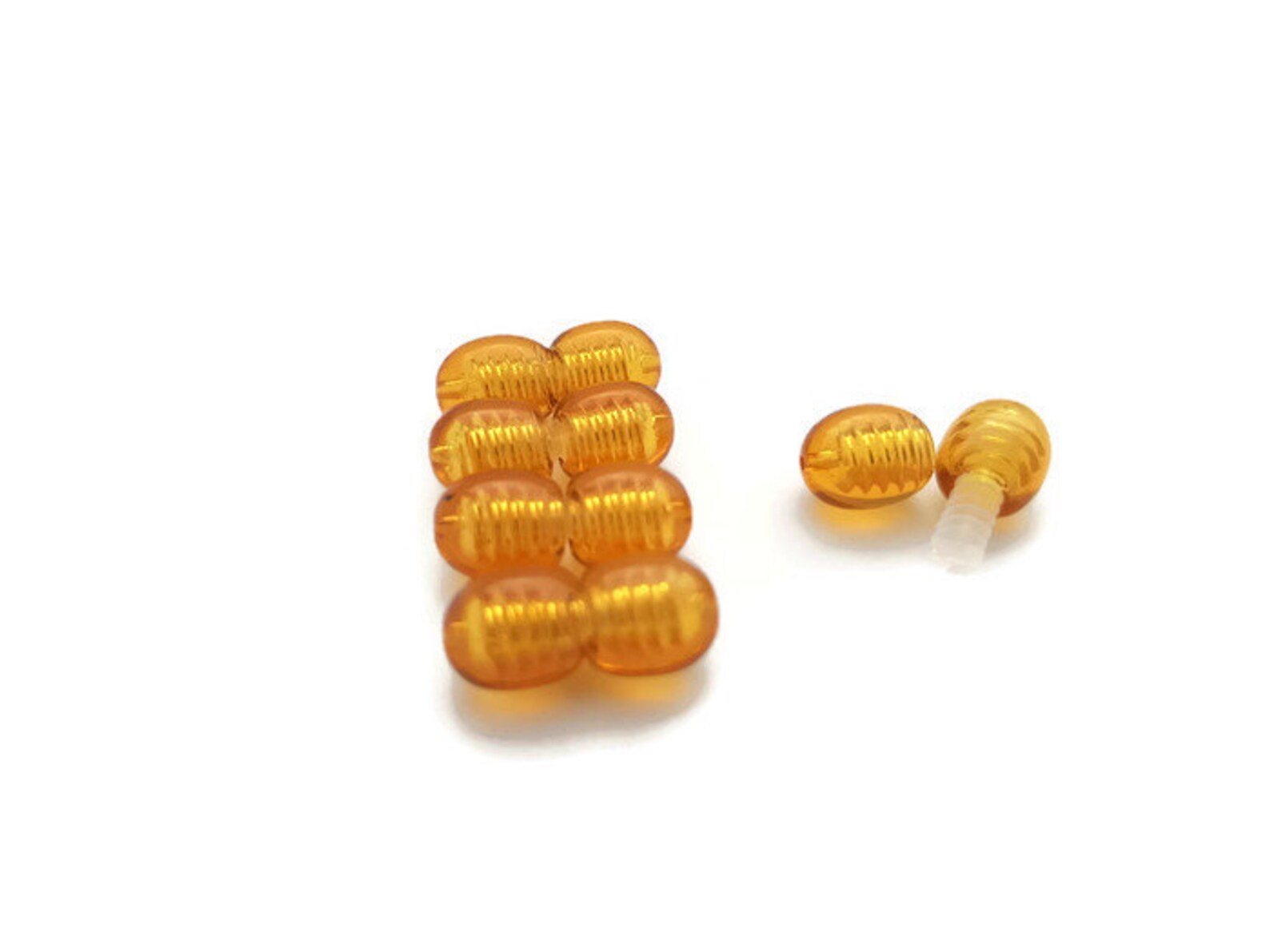 Screw Clasps / Plastic Clasp / Polished / 5 Pcs / Honey Color | Etsy