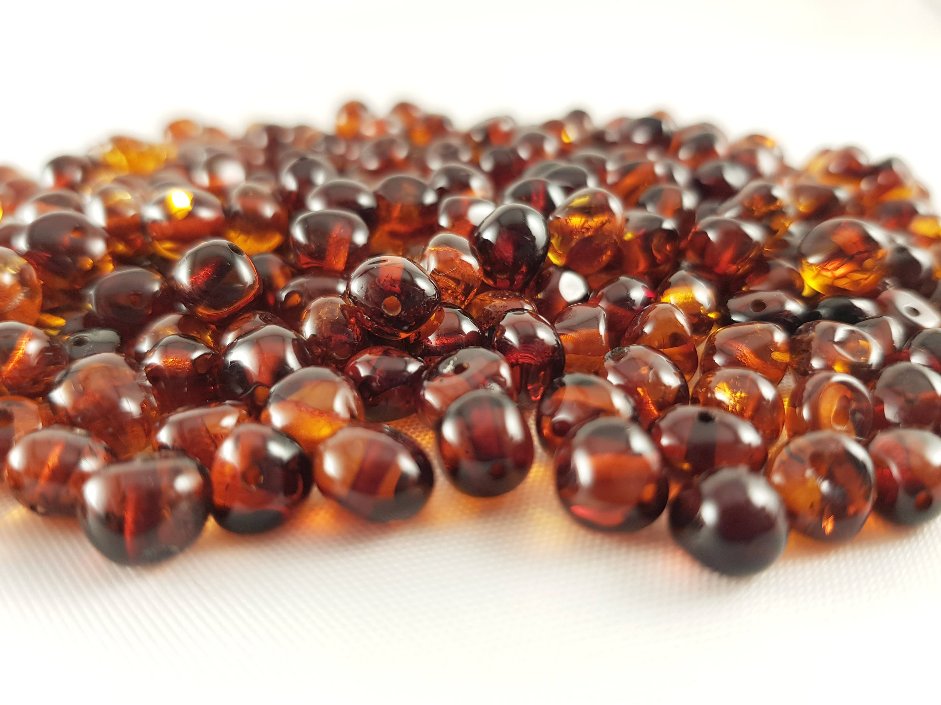 Baltic Amber Beads / Polished Amber Beads / Cognac Amber Beads | Etsy