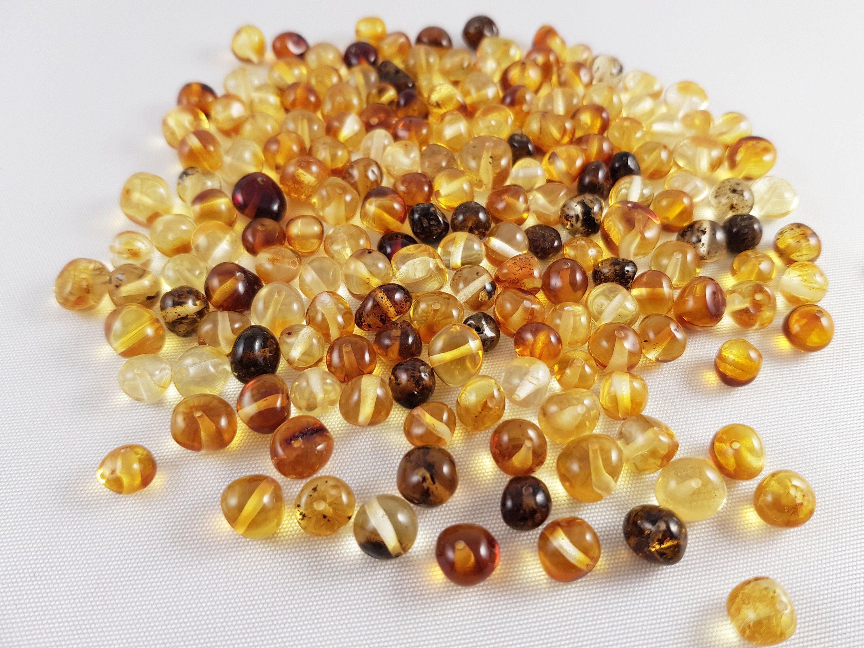 Baltic Amber Beads / Polished Amber Beads / Multicolored Amber - Etsy