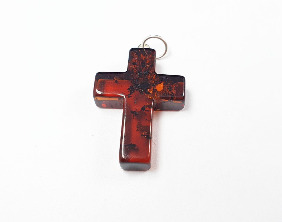 Baltic Amber Cross / Amber Cross / 1 PCS / Amber Cross Pendant / Amber ...