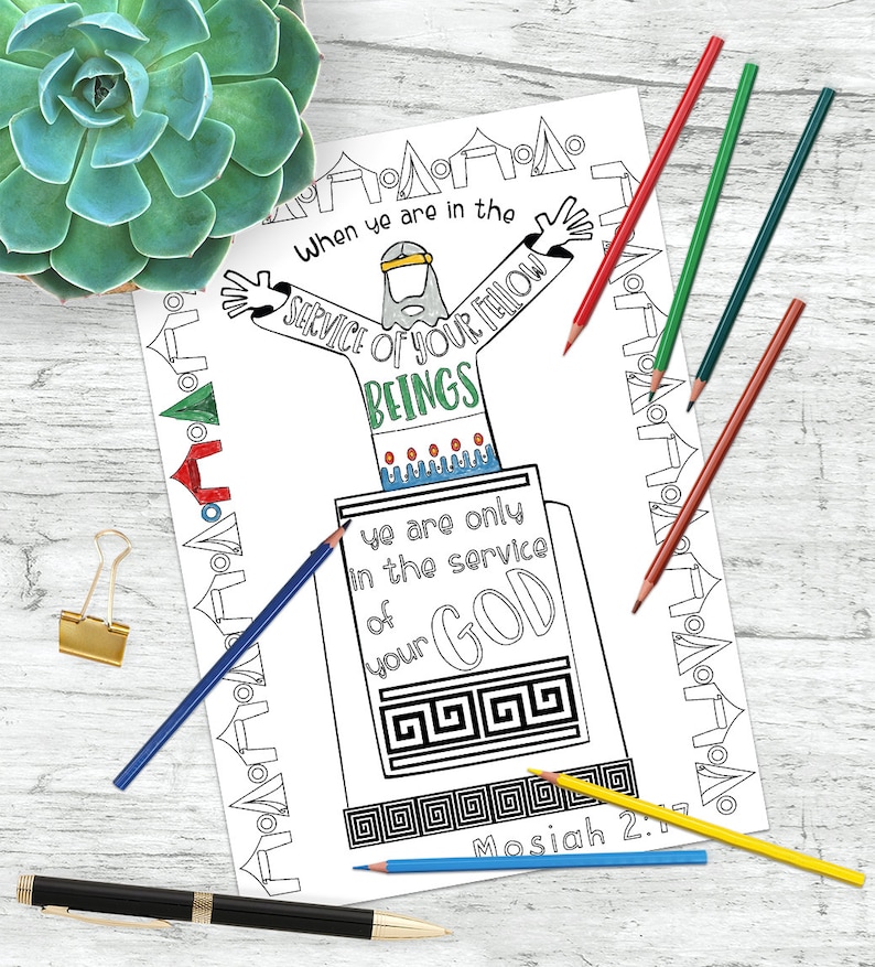 LDS Coloring Page Collection Book of Mormon - Etsy