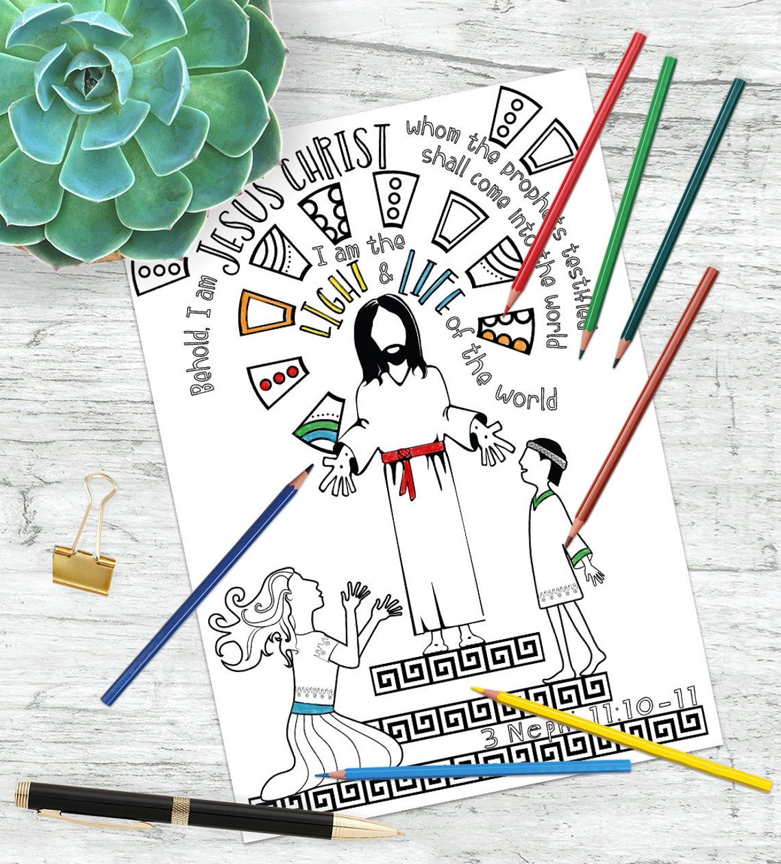 LDS Coloring Page Collection Book of Mormon - Etsy
