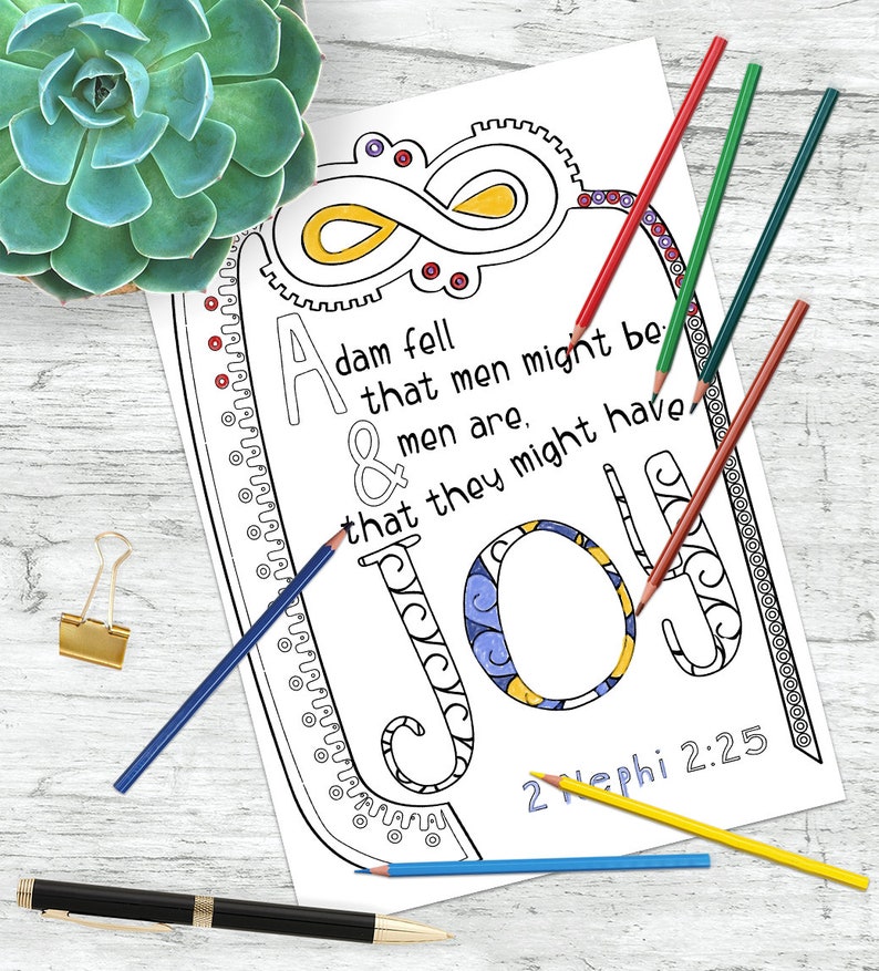 LDS Coloring Page Collection Book of Mormon - Etsy