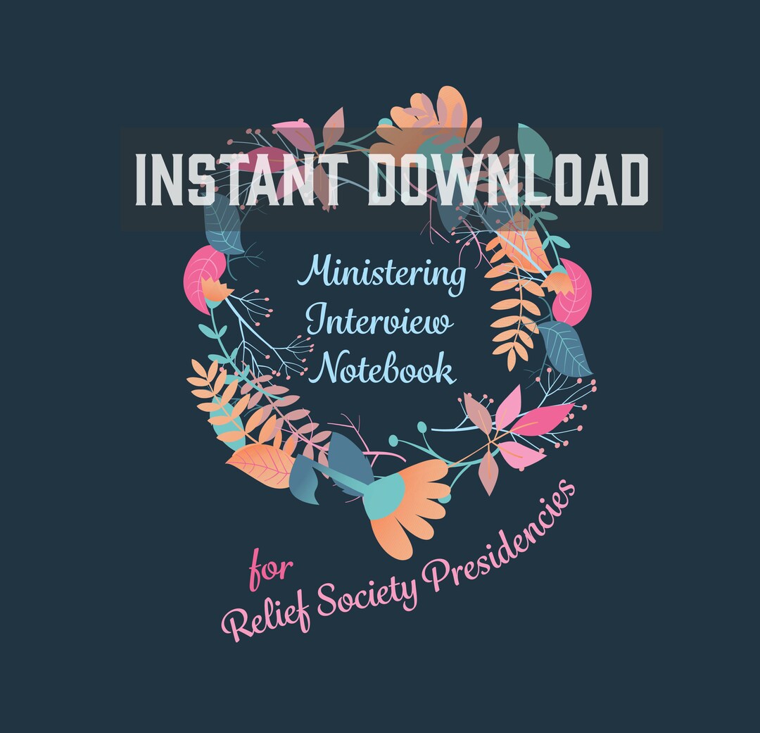 LDS Ministering Interview Notebook for Relief Society Presidencies ...
