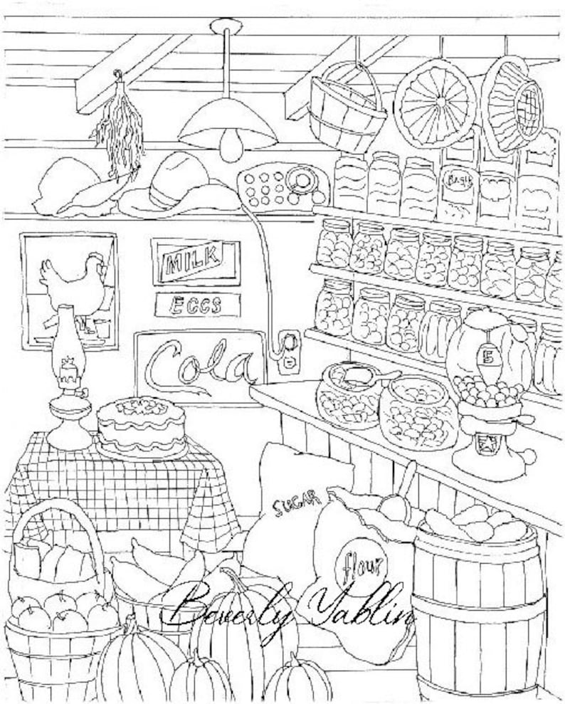 Old Country Store 2 Pages of Printable Downloads - Etsy