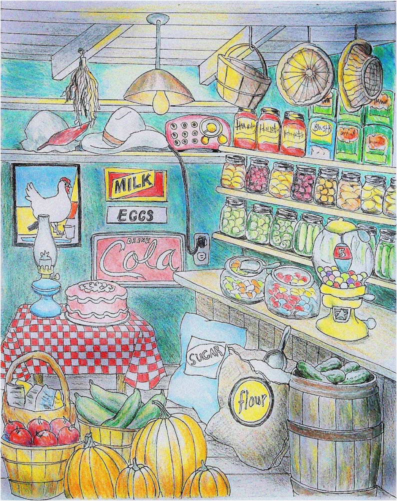 Old Country Store 2 Pages of Printable Downloads - Etsy