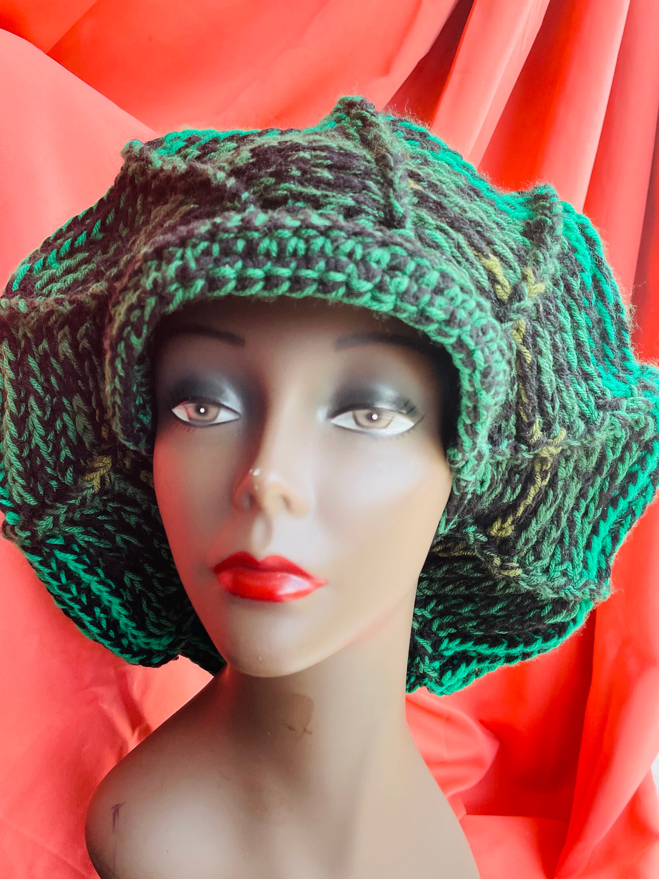 Crown Warmer Mega Hat for Locs and Big Curly Hair Goodwitchcrochet - Etsy