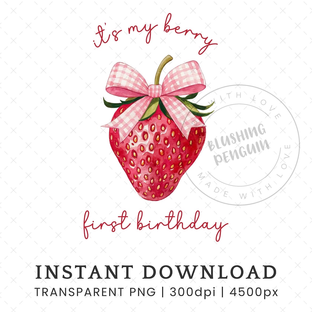 Berry First Birthday PNG, My Berry 1st Party Shirt Sublimation Design ...