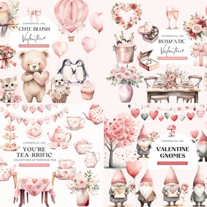 Valentines Day Clipart Bundle, DIGITAL DOWNLOAD, Boho Valentine Clipart ...