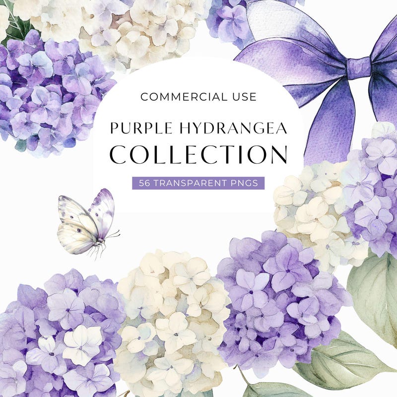 Purple Hydrangea Wreath - Etsy