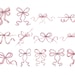 Pink Bow Frame Clipart, Coquette Ribbon Wavy Border Clip Art ...