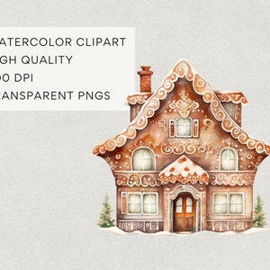 Gingerbread House Clipart Christmas, DIGITAL DOWNLOAD, Winter Cookies ...