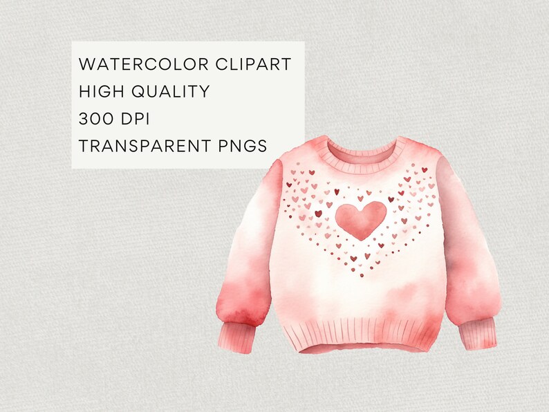 Valentine Sweater Clipart DIGITAL DOWNLOAD Valentine - Etsy