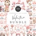 Valentines Day Clipart Bundle, DIGITAL DOWNLOAD, Boho Valentine Clipart ...