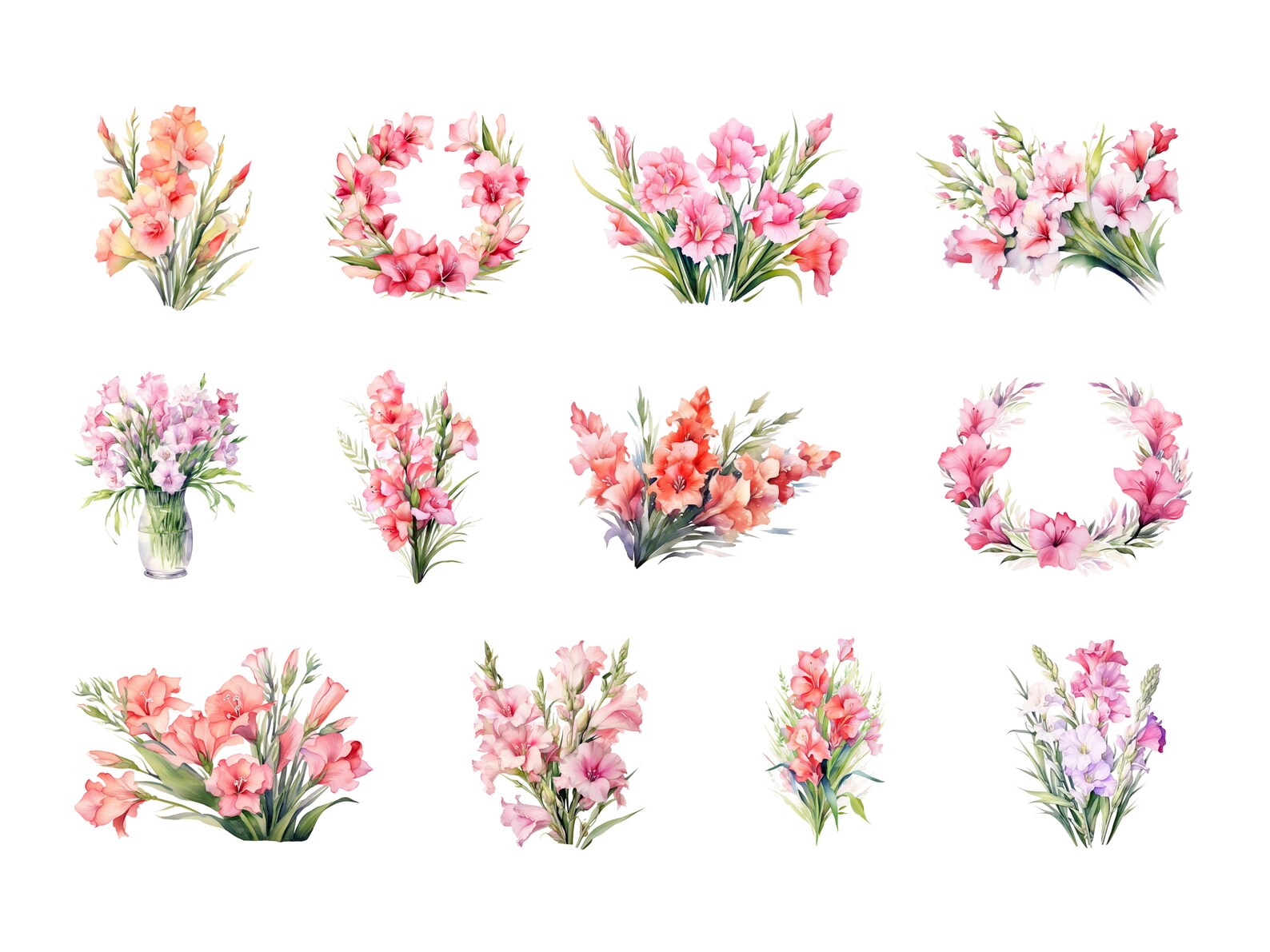 Birth Month Flowers August Clipart Bundle DIGITAL DOWNLOAD - Etsy