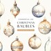 Christmas Bauble Clipart, DIGITAL DOWNLOAD, Neutral Winter Ornament ...