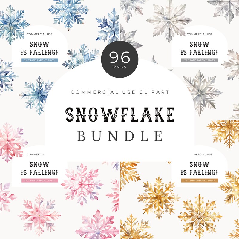 Snowflake Watercolor - Etsy