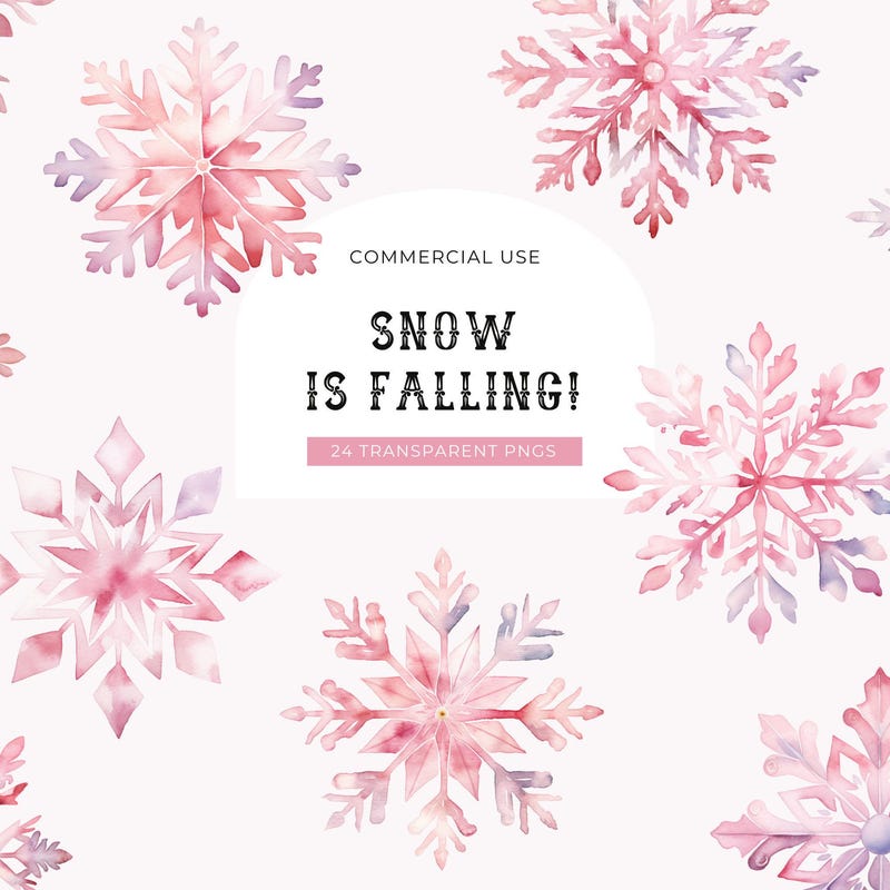 Snowflake Watercolor - Etsy