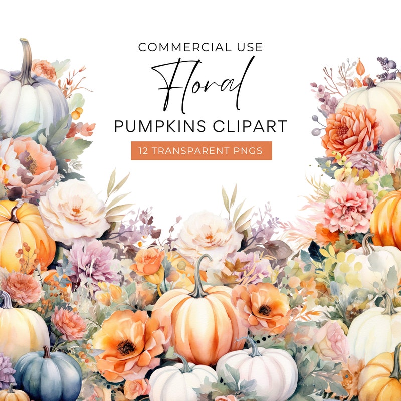 Pumpkins Watercolor Art - Etsy