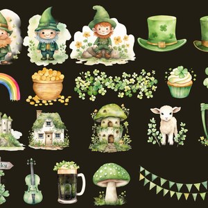 Cute St Patricks Day Clipart, DIGITAL Download, Watercolor Leprechaun ...