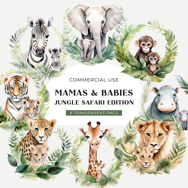 Mom and Baby Animals - Etsy