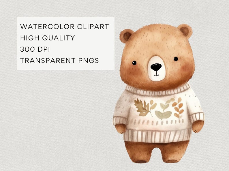 Cute Woodland Clipart Bundle, DIGITAL DOWNLOAD, Forest Animal Friends ...