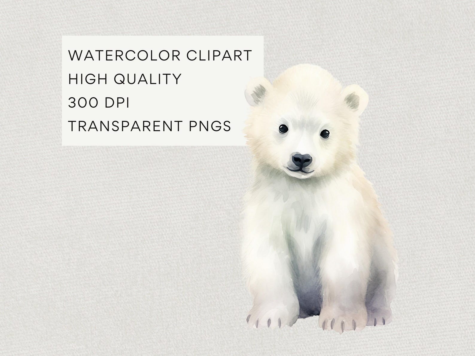 Winter Wonderland Clipart, DIGITAL DOWNLOAD, Christmas Arctic Animals ...